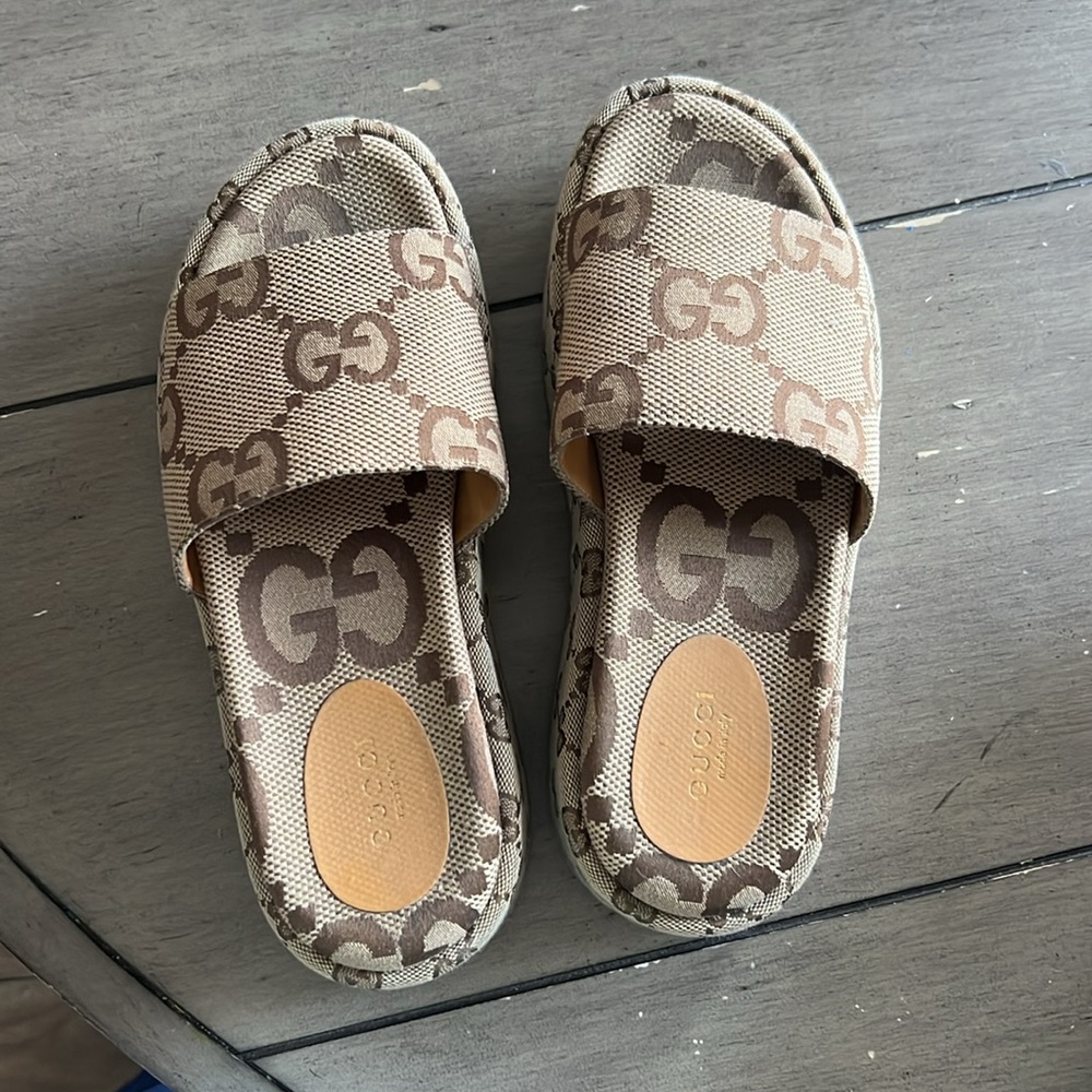 Gucci Platform Slide Sandal - Gem